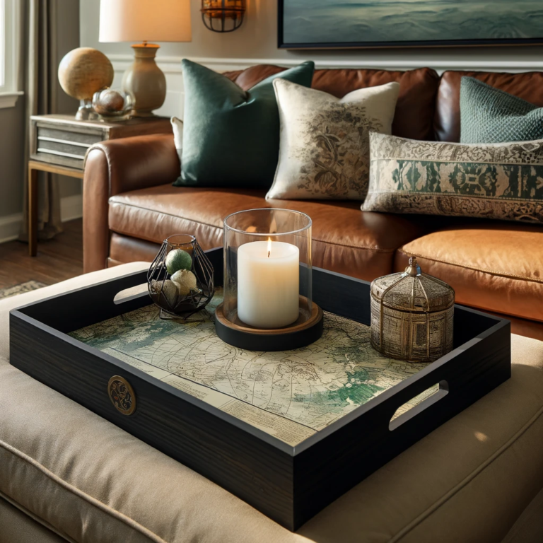 Ottoman Map Tray | DIY Home Decor
